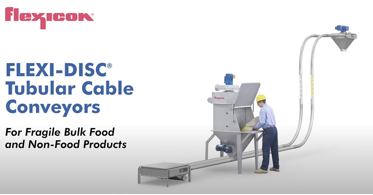 FLEXI-DISC® Tubular Cable Conveyor from Flexicon