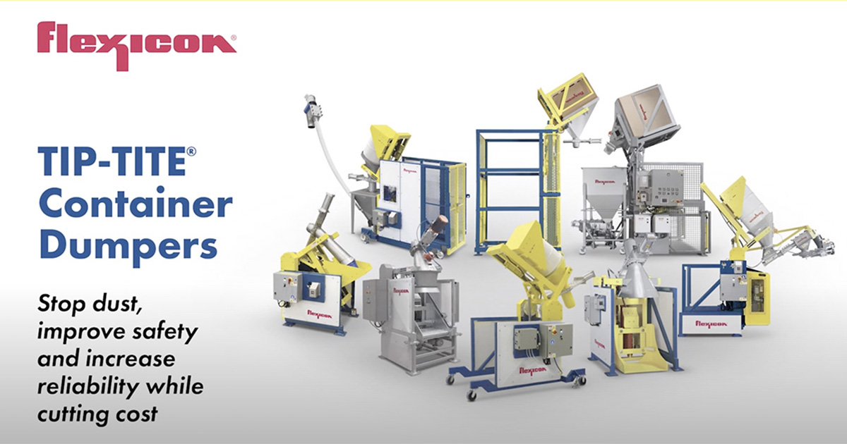 Flexicon TIP-TITE® Container Dumpers : Dust-Free Bulk Material Discharge